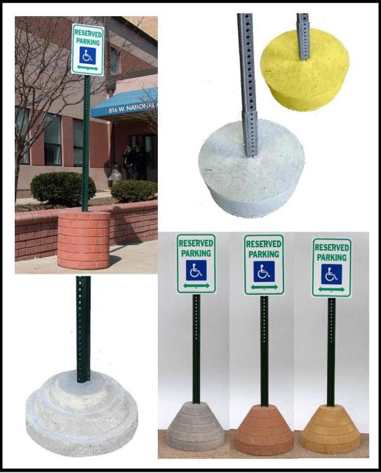 Cement Post Holders and Sign Bases
